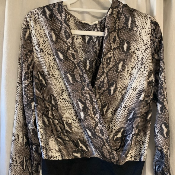 Tops | Snake Skin Body Suit | Poshmark